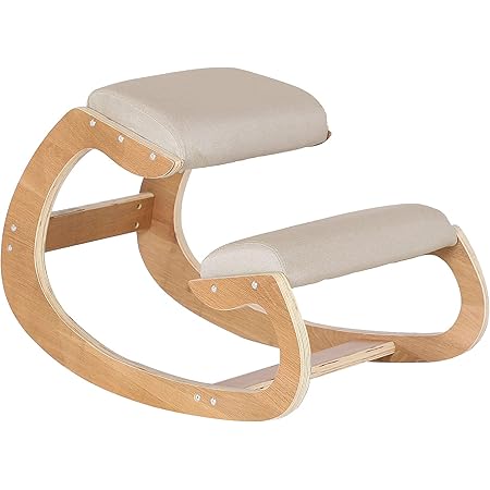 Amazon.com: VIVO Wooden Rocking Kneeling Chair, Ergonomic Rocker Stool ...
