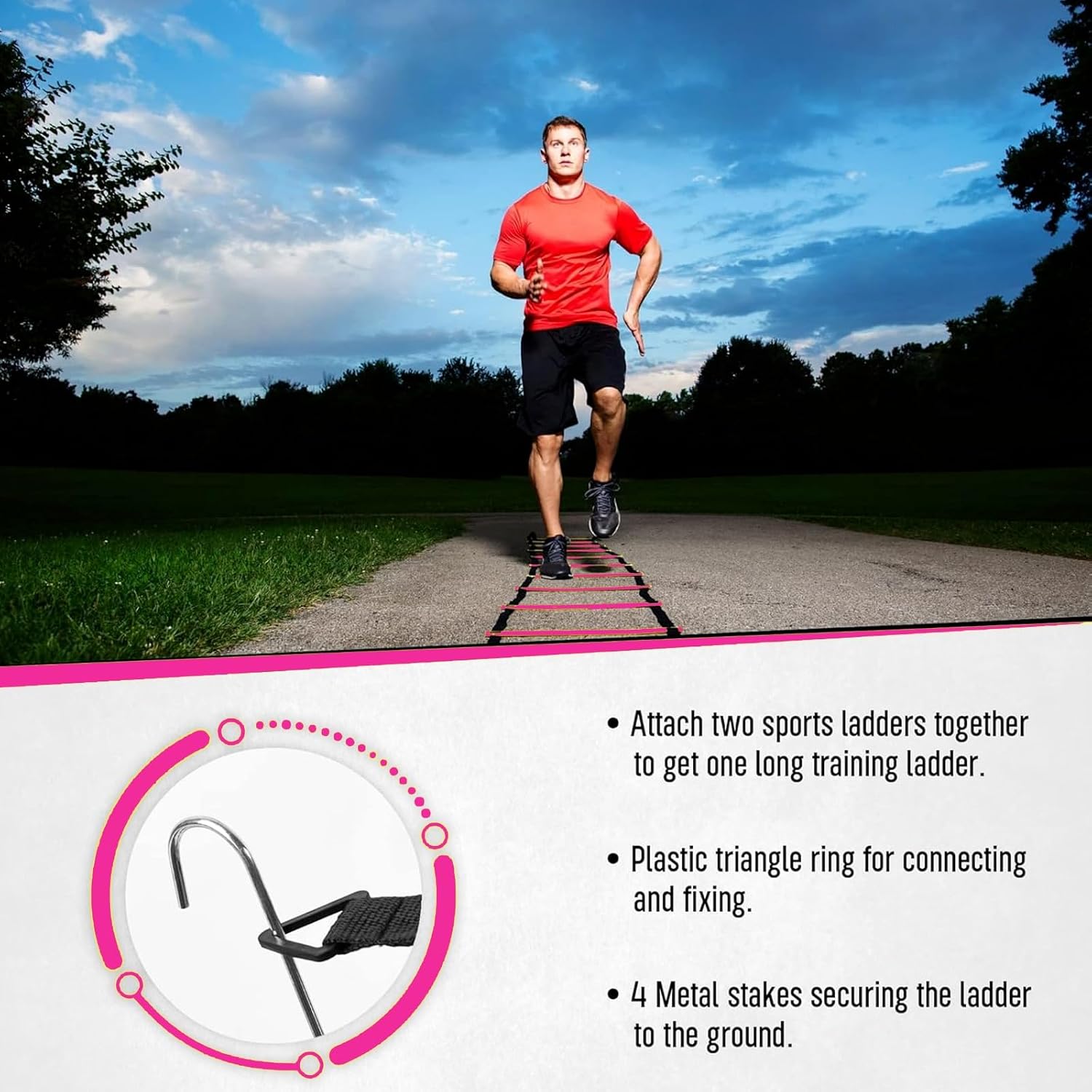 20ft Agility Ladder Agility Training Equipment, Speed Ladder, Football ...