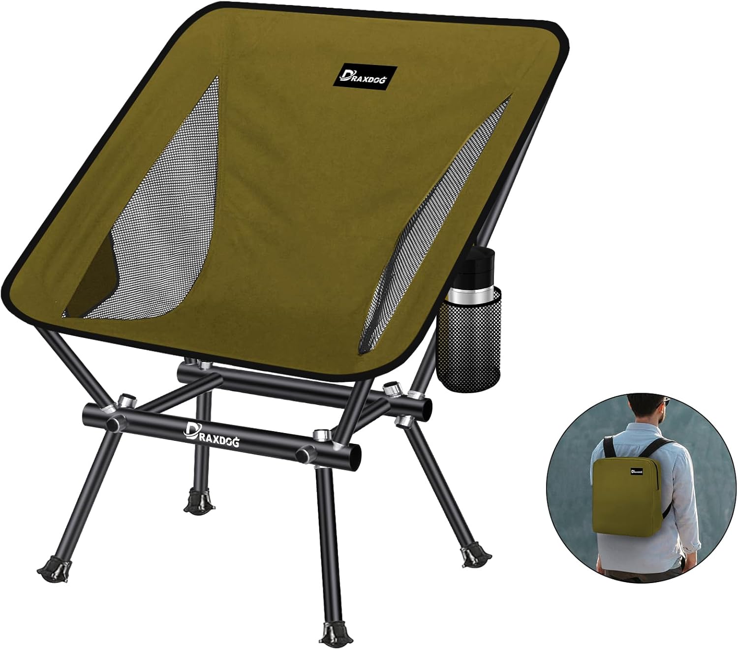 Amazon.com: DRAXDOG Camping Chair, Patented for Invention, Backpack ...