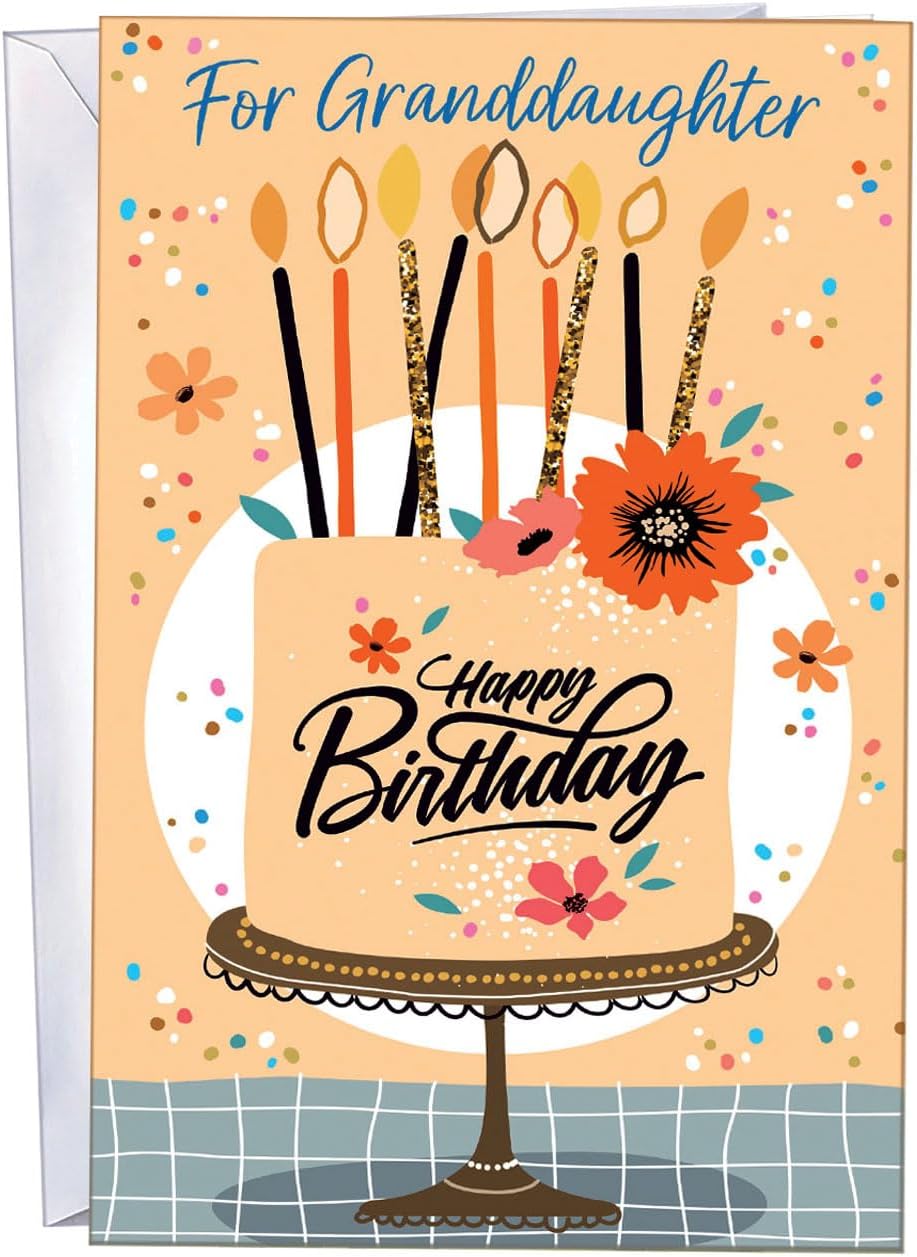 Amazon.com : Chuck's Card-O-Rama - Granddaughter Birthday Card - MADE ...