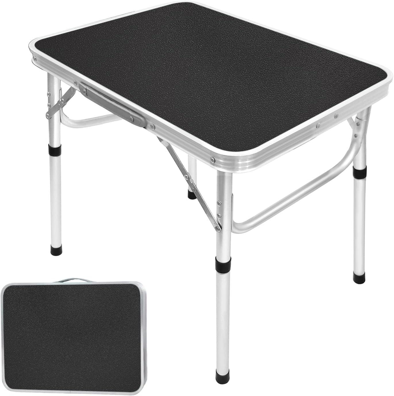 Amazon.com: Camp Field Aluminum Folding Small Table, Adjustable Height ...