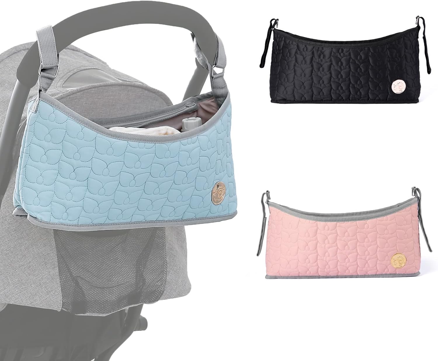 Amazon.com : Large Baby Non-Slip Stroller Organizer Bag with Stroller ...