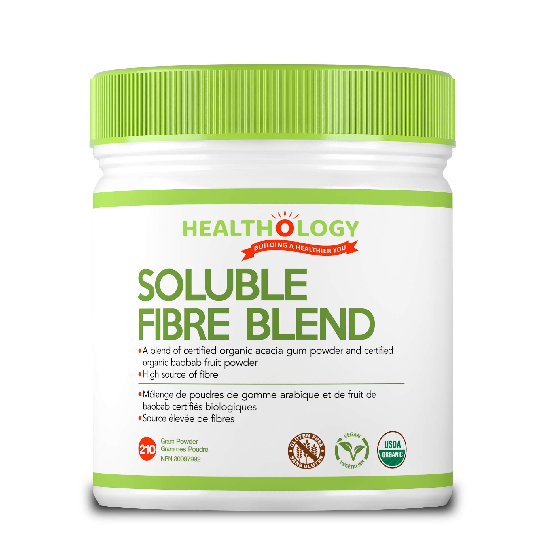 Healthology Soluble Fibre Blend, Fibre Powder Supplement, 210 gram ...