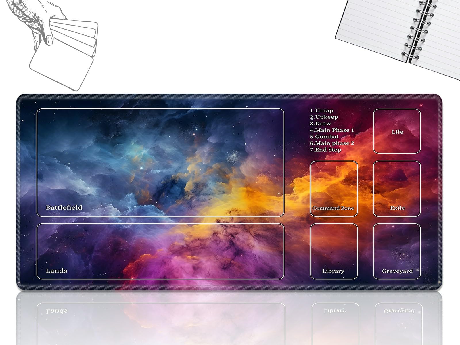 Amazon.com: GFRGTFHYT Playmat for MTG Cards Game Mat with Stitched ...