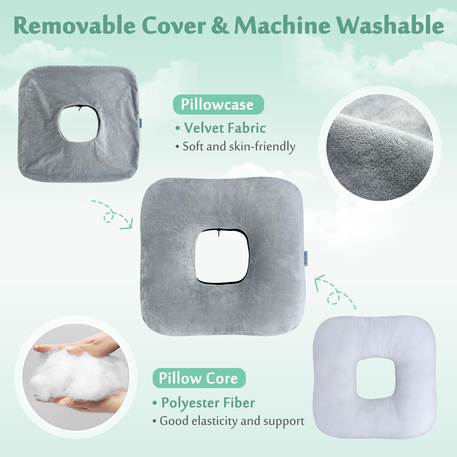 Snapklik.com : Donut Pillow, Butt Cushion For Long Sitting Tailbone ...