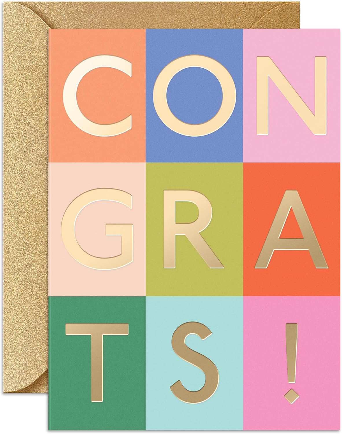 Amazon.com: Sweetzer & Orange Congratulations Card with Gold Foil – 5”x7” Premium Greeting Card ...