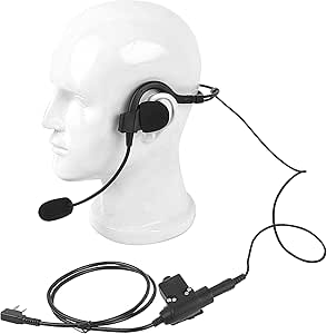 Amazon.com: Pdflie Walkie Talkie Earpiece Behind The Head Over Ear ...