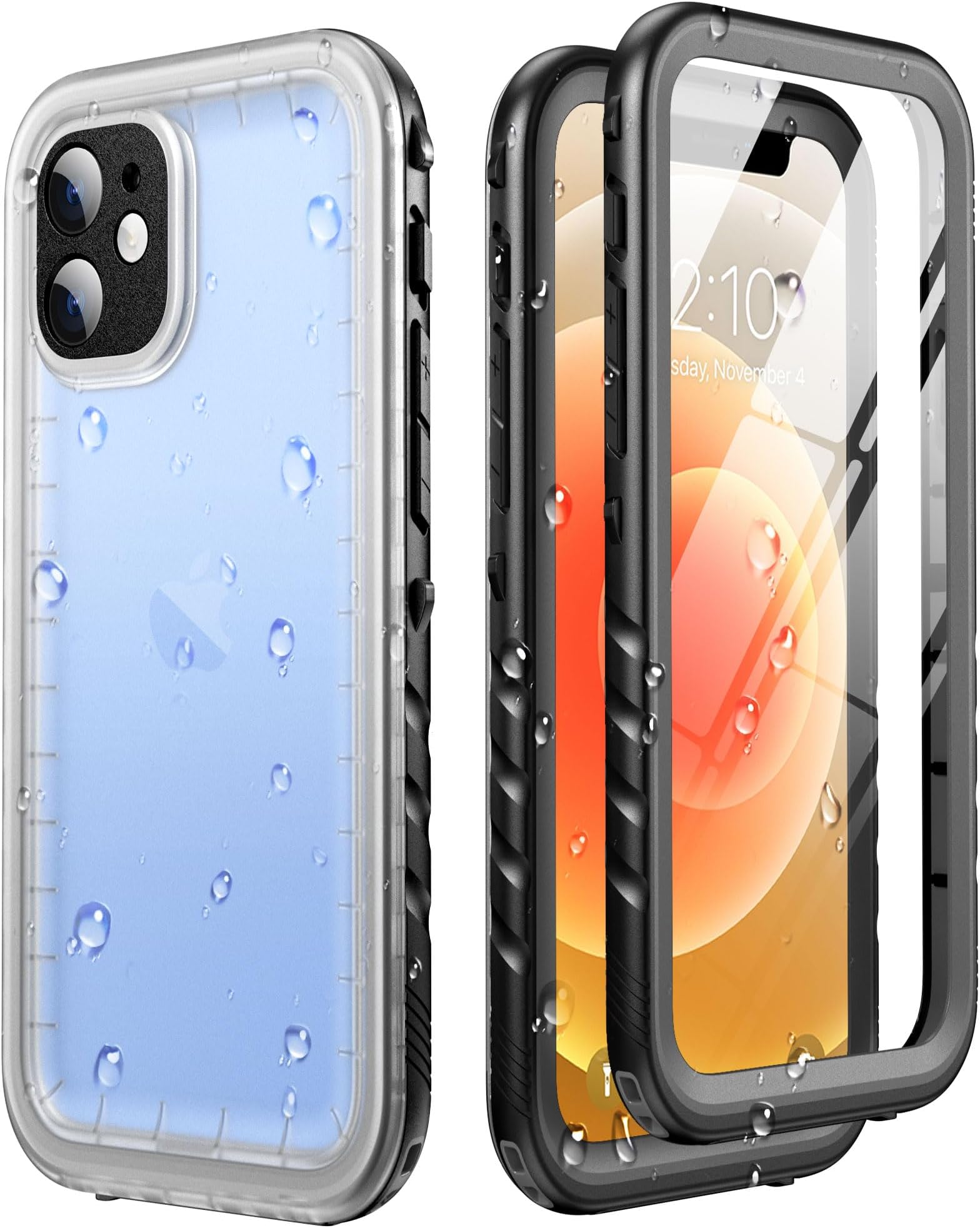 Amazon.com: SOKUSIN for iPhone 12 Mini Case Waterproof - Shockproof ...