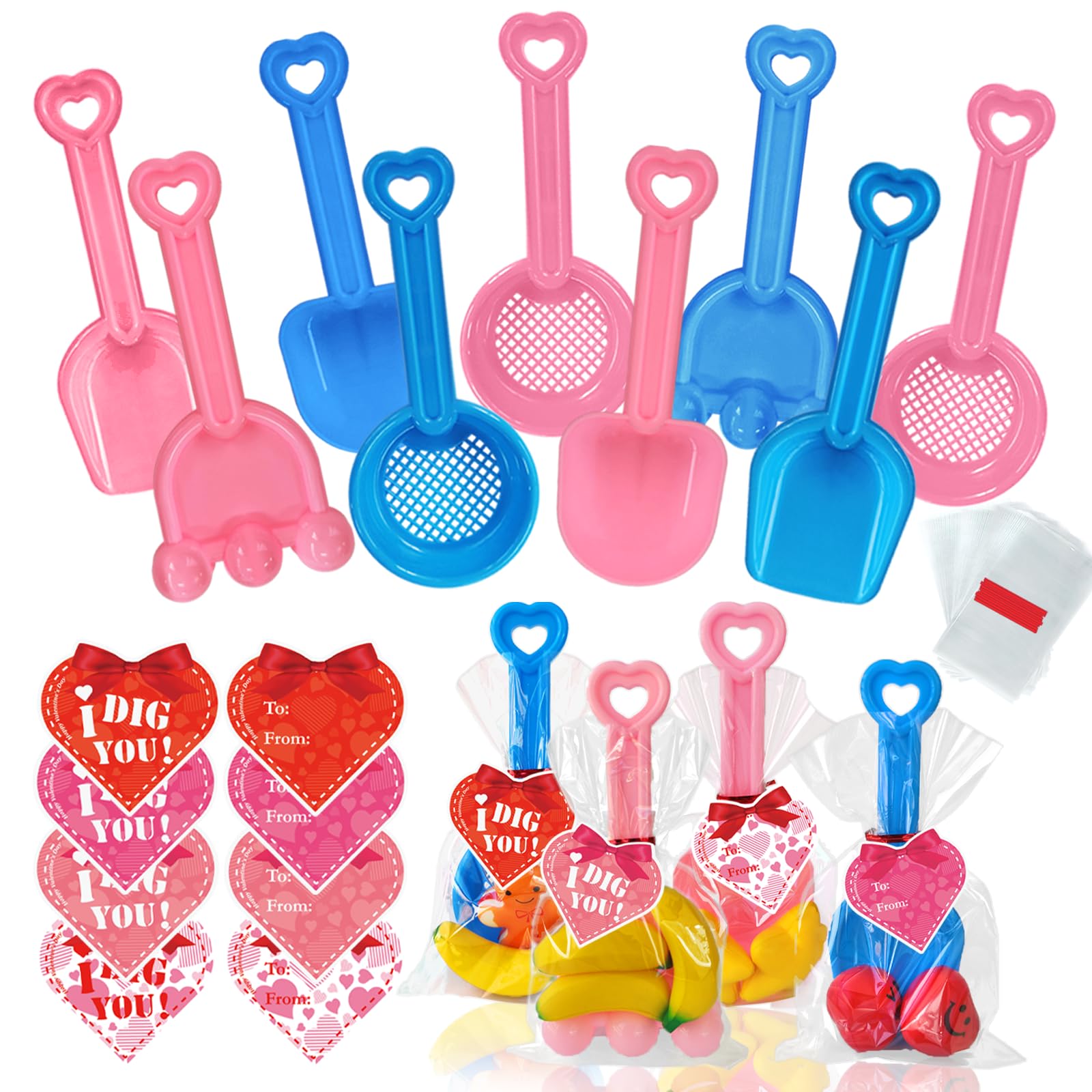 Amazon.com: Fvcisshhu 28 Set Plastic Shovels Toy for Kids,Summer Beach ...