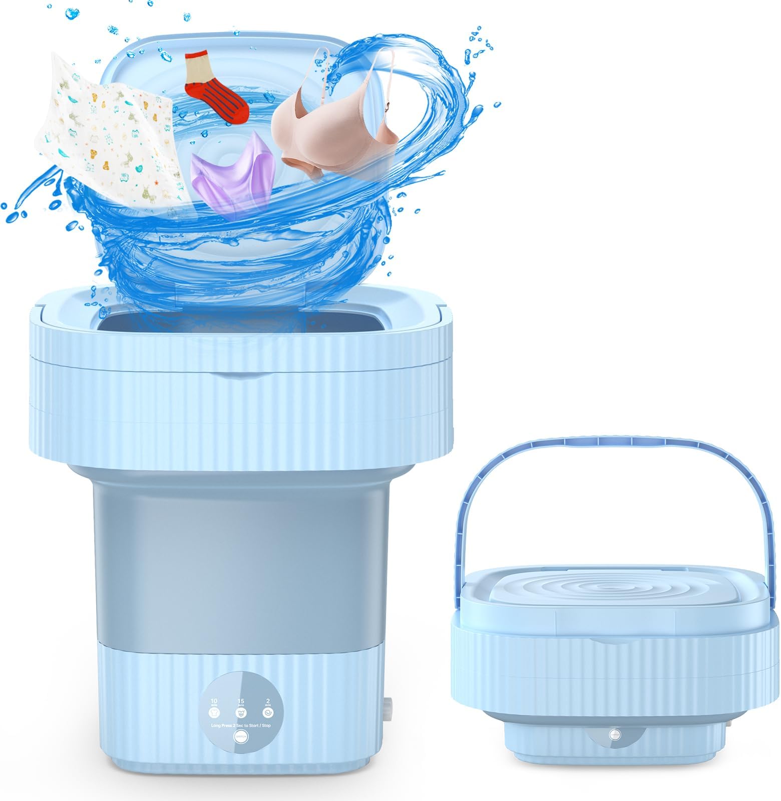 Portable Washing Machines, 10L Mini Washing Machine Foldable Washing ...