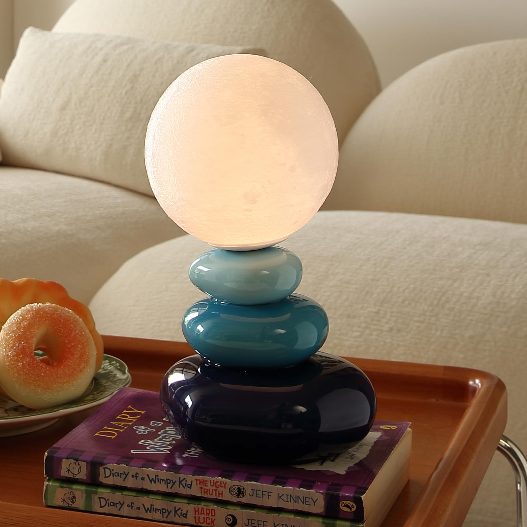 Mgchayoli Aesthetic Cute Small Lamp Modern Blue Cool Funky Stacked ...