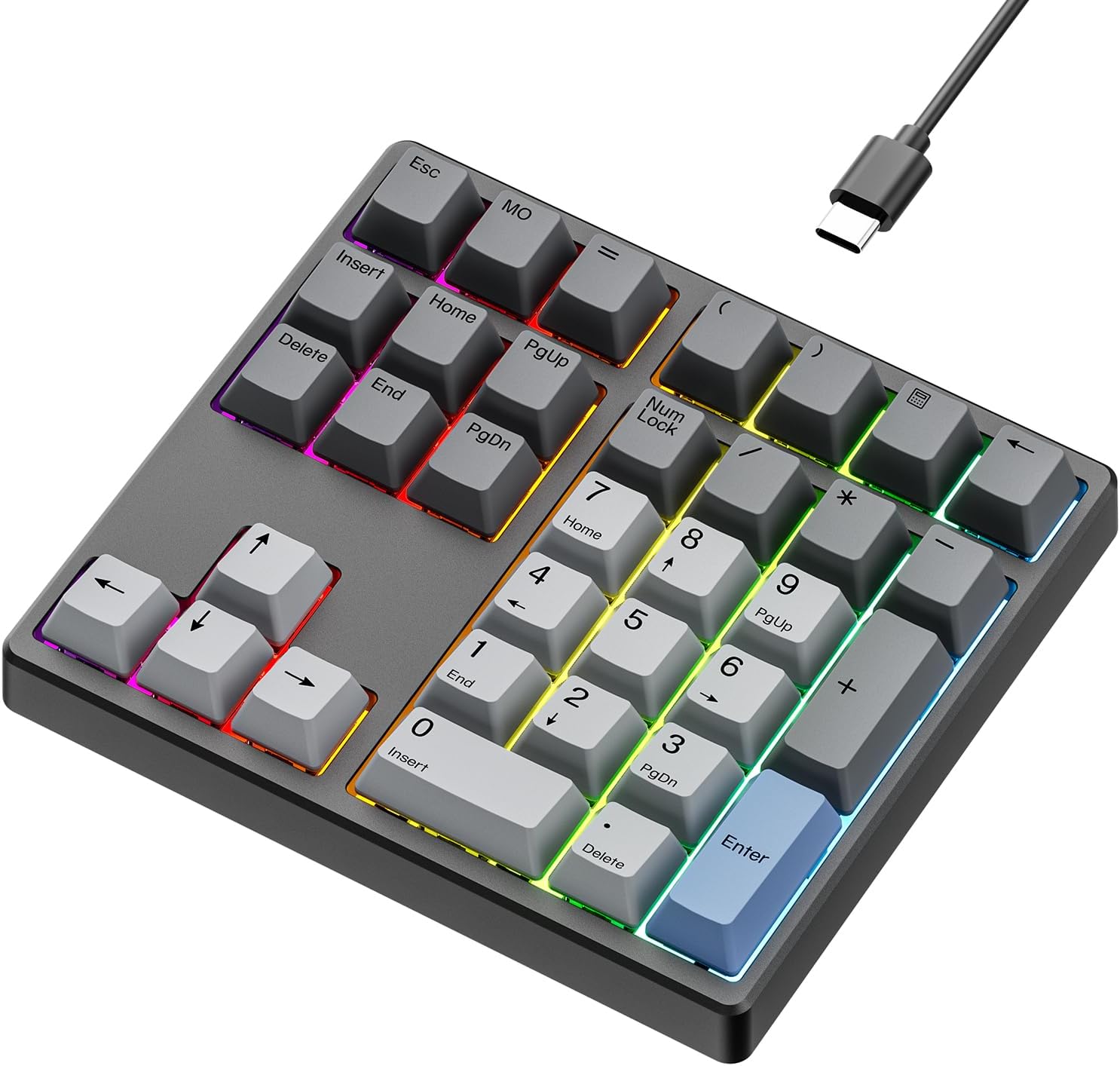 Amazon.com: Kisnt Custom Mechanical Number Pad, QMK/VIA Programmable ...