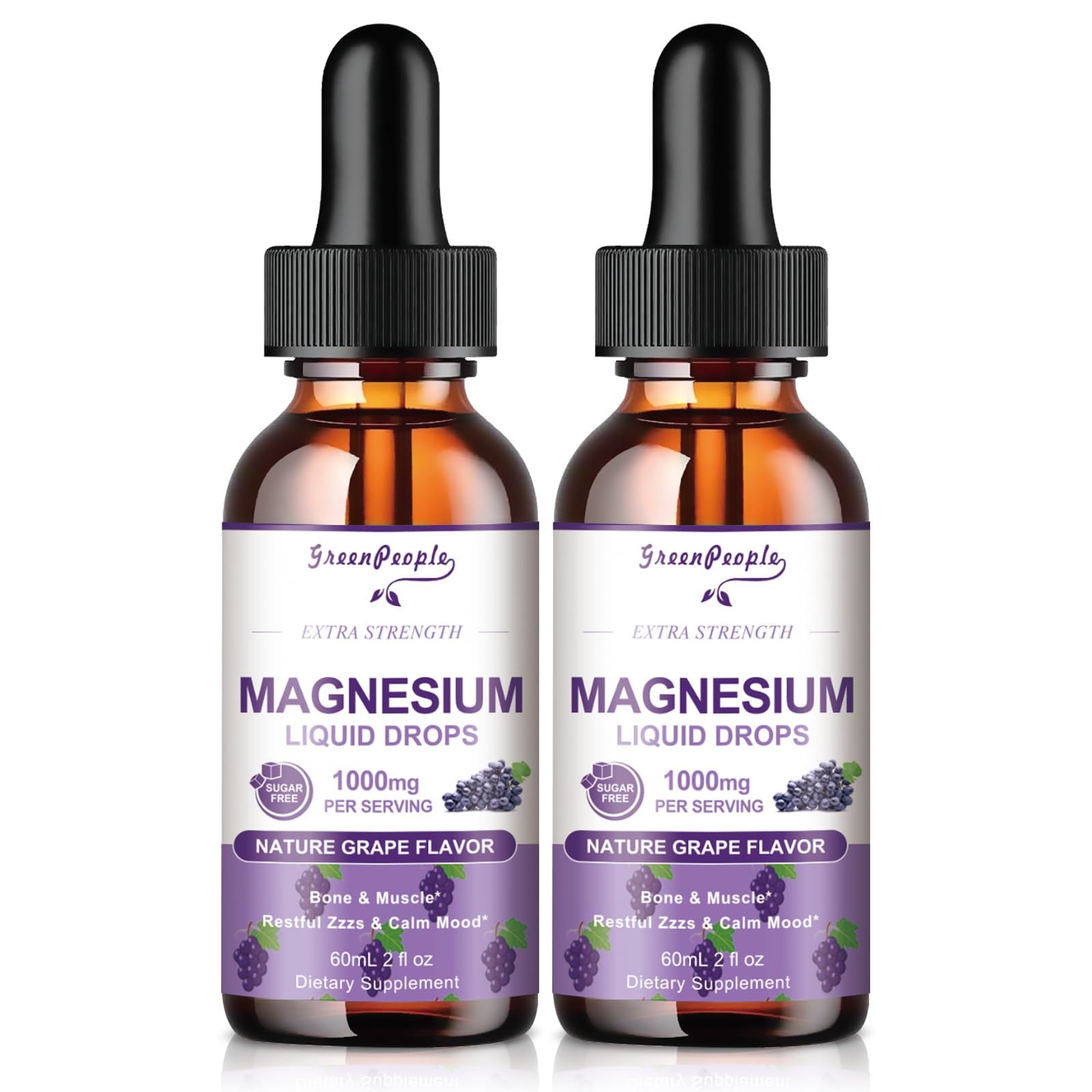 Amazon.com: Magnesium Glycinate Liquid Drops - 1000mg 5-in-1 Liquid ...