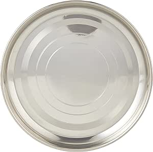RAJ STAINLESS STEEL SILVER TOUCH PLATE, 18 CM, STCP08, DINNER PLATE ...