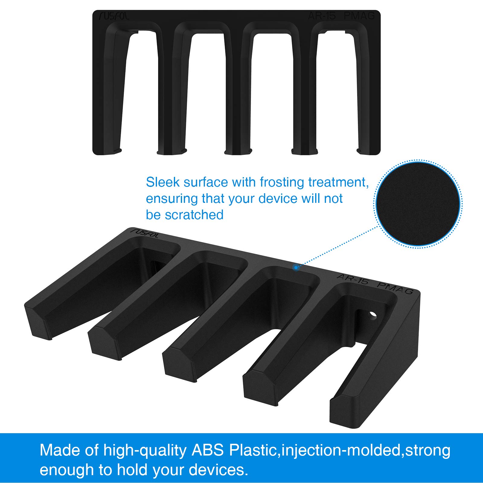 Snapklik.com : RUSFOL Solid ABS 4X Standard PMAG Wall Mount