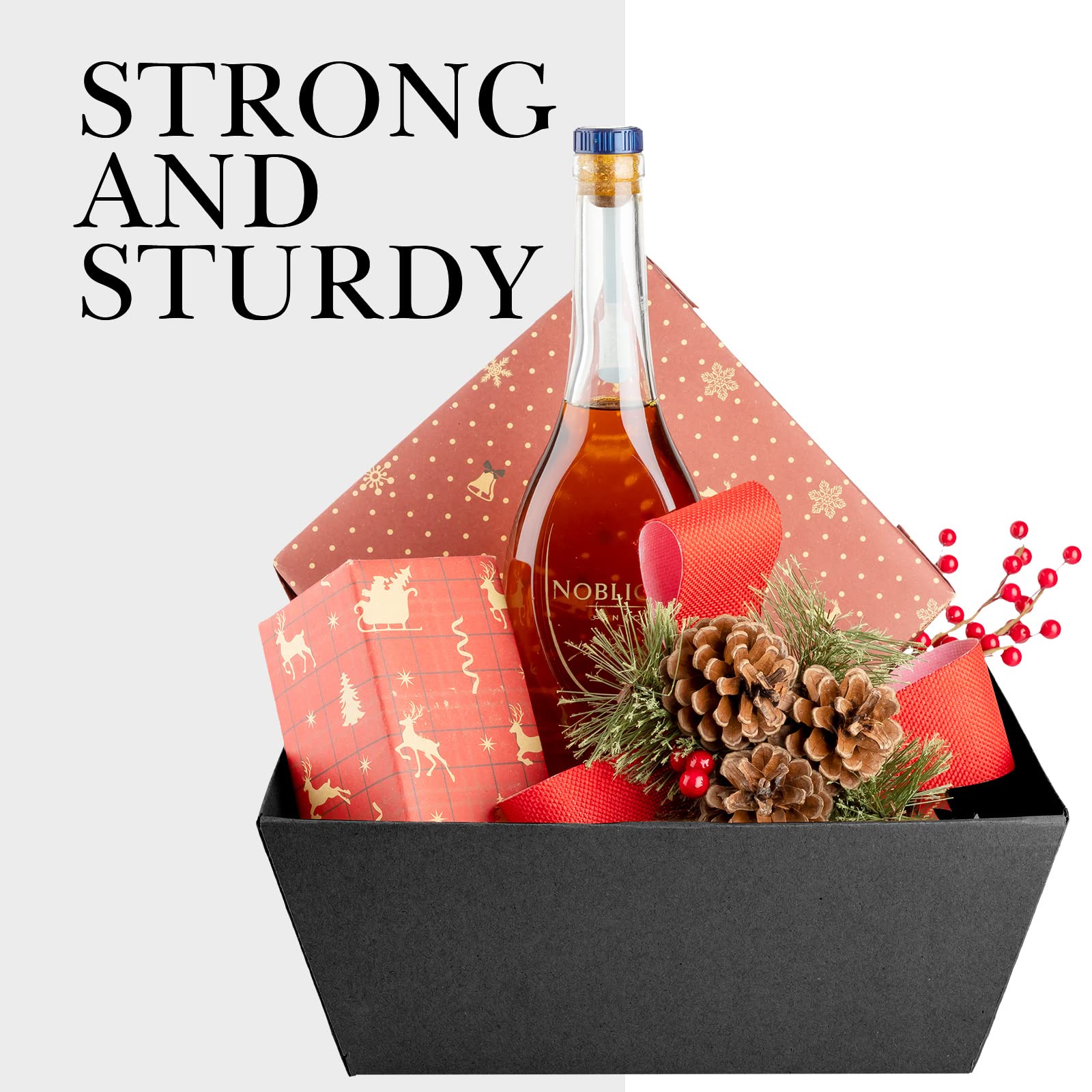 8 Pcs Gift Baskets Empty 12 x 10" Christmas Large Gift Baskets Empty to ...