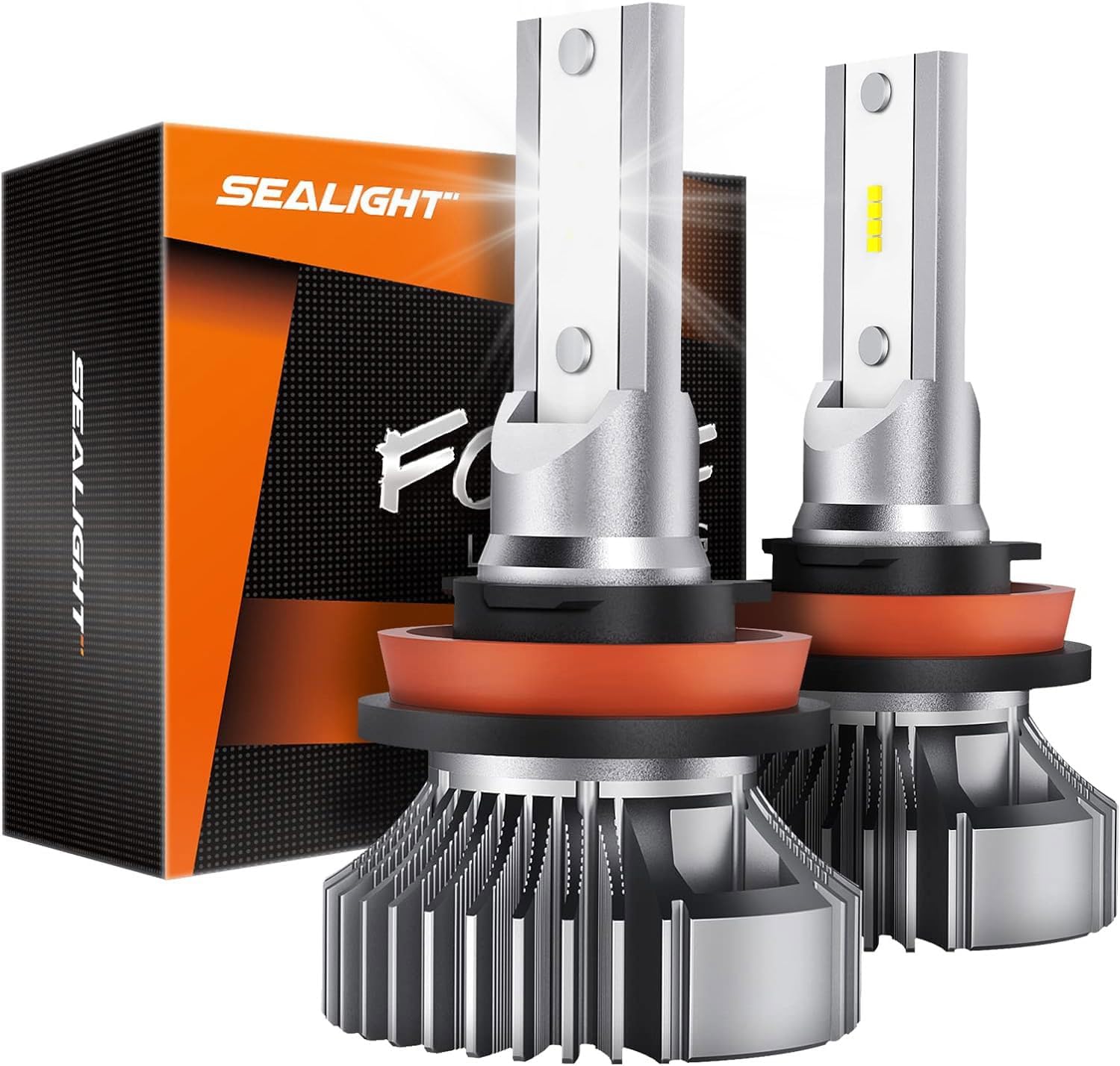 Amazon.com: SEALIGHT H11 H8 Led Fog Light Bulbs, 400% High Bright H11 Fog Lights Led, 6500K Cool ...