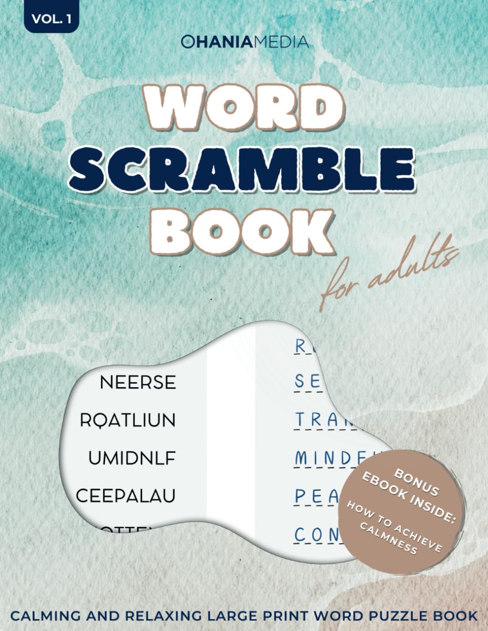 Word Scramble Book for Adults: Calming and relaxing large Print Word ...