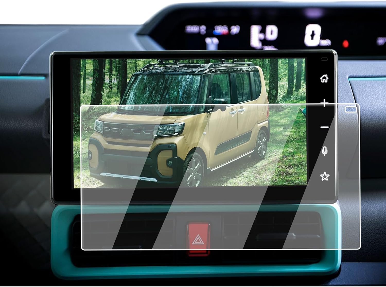 Amazon.co.jp: ECOZEN ダイハツ タント/タントカスタム 4代目 カーナビ 保護フィルム 9インチ ナビ用 強化ガラス タント LA650S LA660S 専用 ナビ 保護 ...