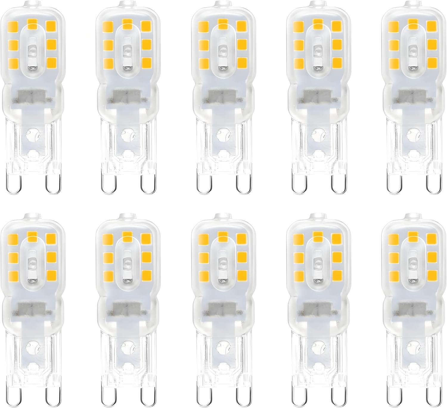 G9 LED Bulbs 3W Energy Saving Lamps with Transparent Lens, Replace 30W ...