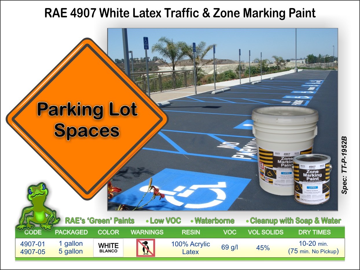 Snapklik.com : RAE 4907-01 White Latex Zone Marking Paint 1-Gallon