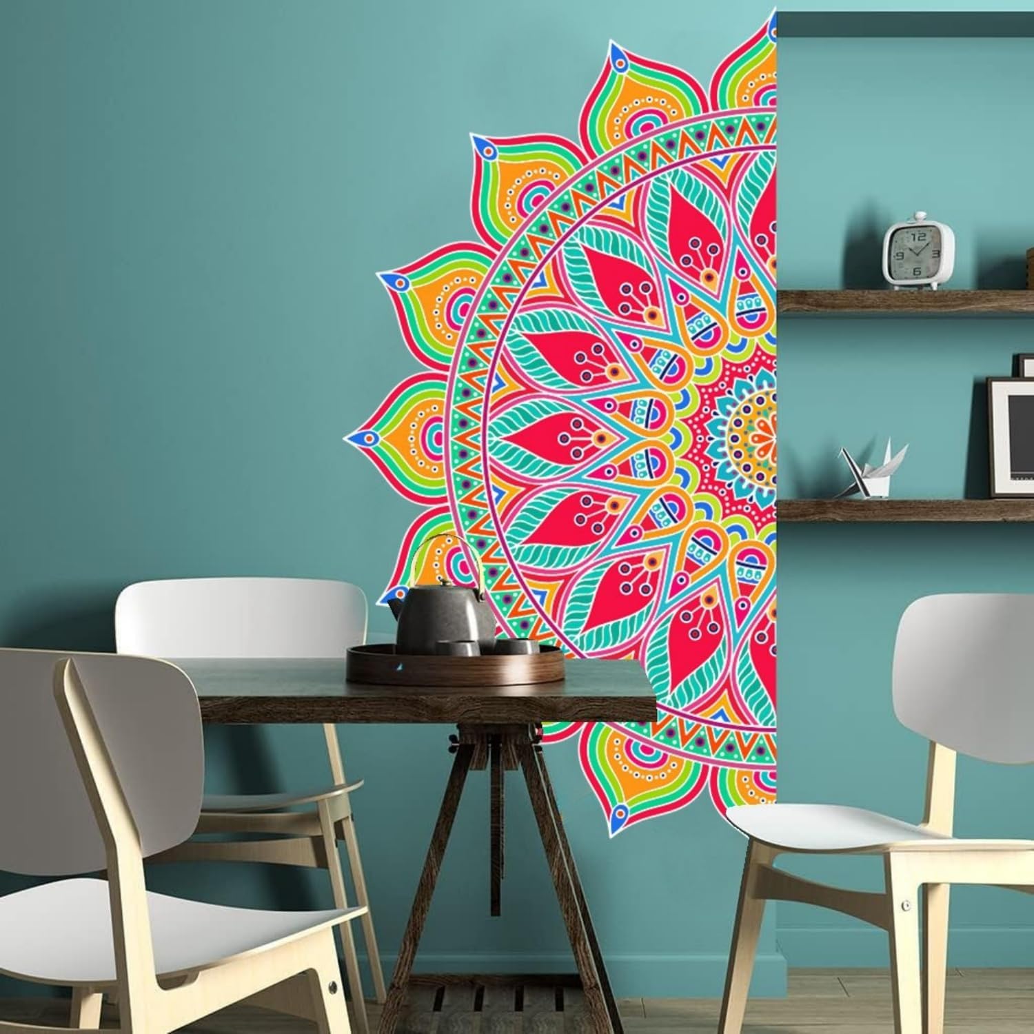 Amazon.com: KYMY Mandala Wall Sticker, Indian Deepavali Rangoli Namaste ...