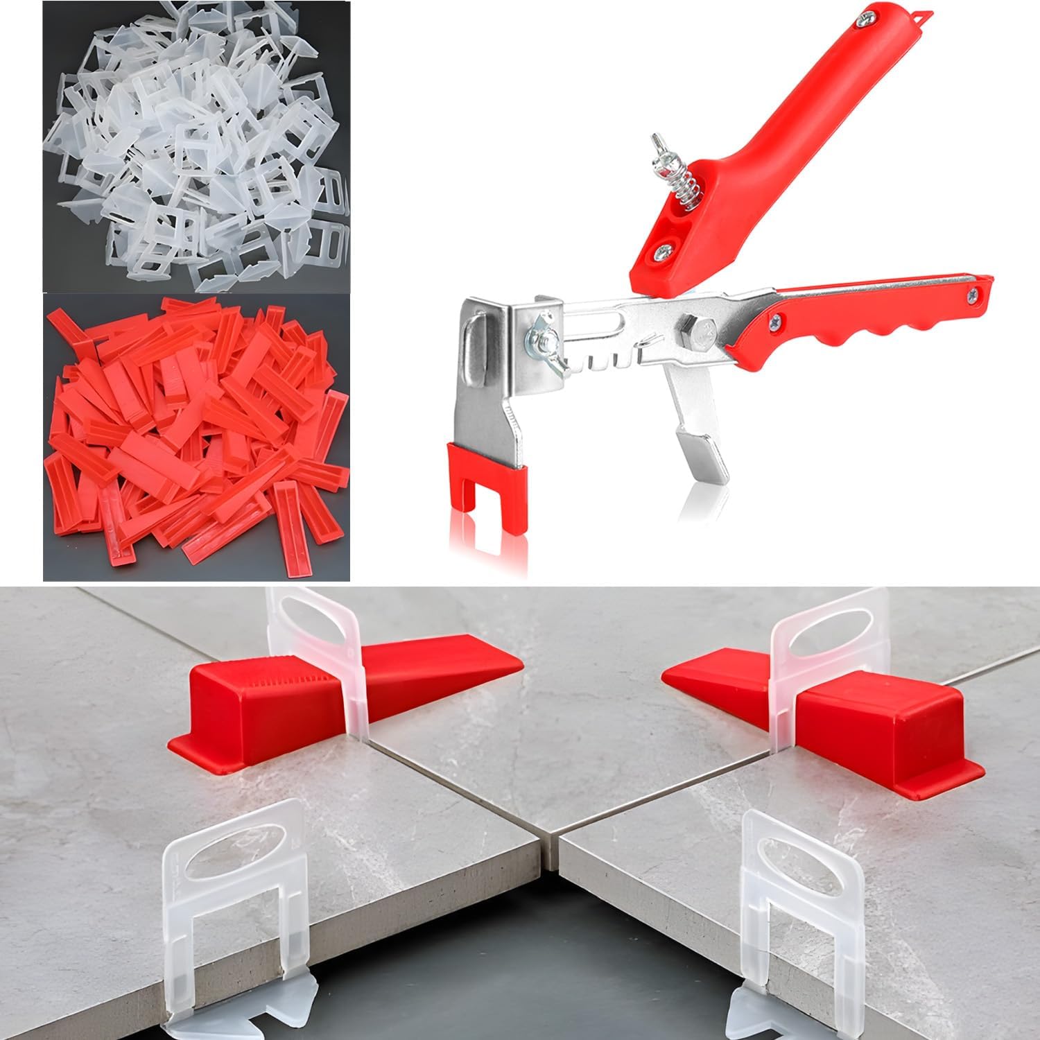 Tile Leveling System 1 8 Tile Tools 800pcs Tile Leveler Spacers Clips 200pcs Reusable Wedges