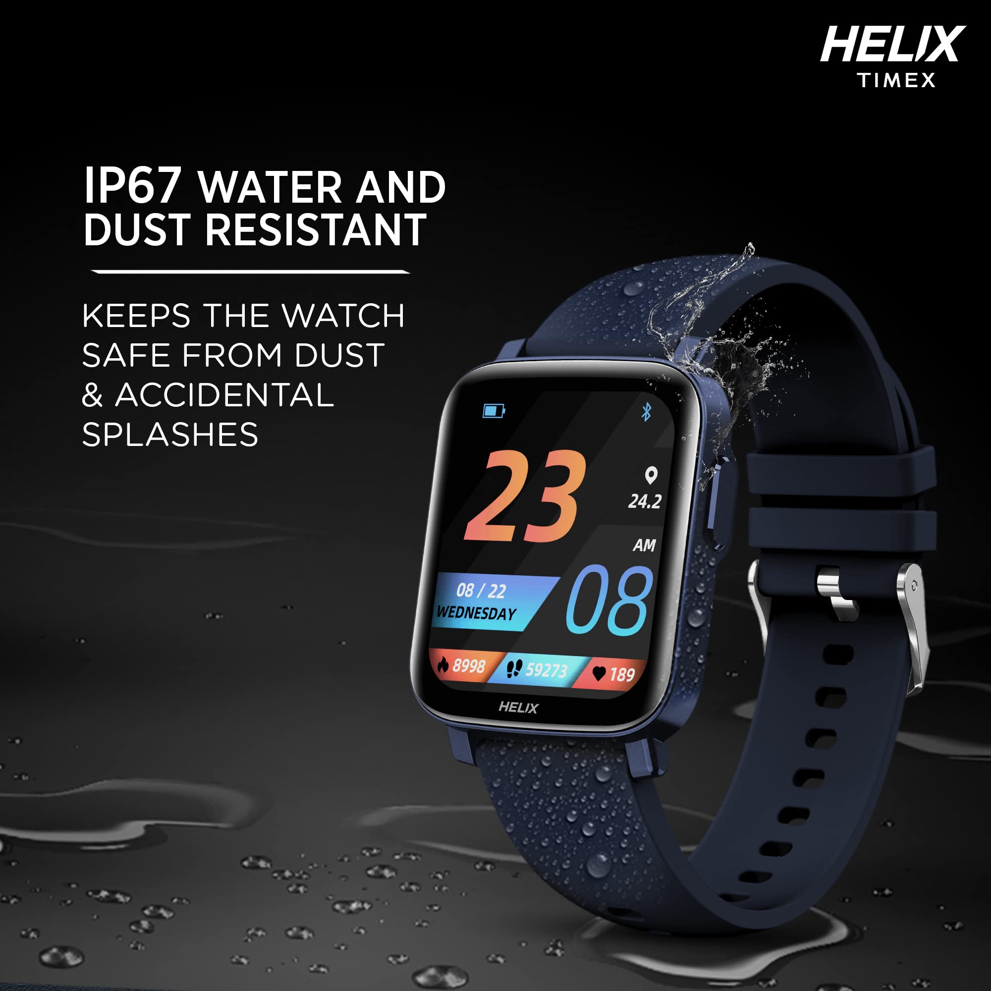 Buy Helix TIMEX METALFIT 2.0 smartwatch with Bluetooth calling, 1.5" HD ...