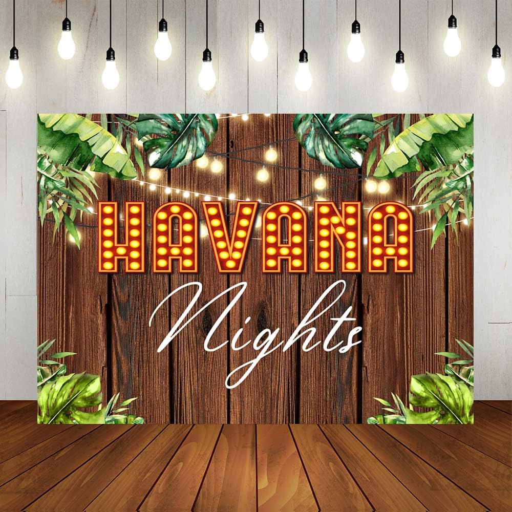 Amazon.com : Lofaris Havana Nights Backdrop Tropical Hawaii Green ...