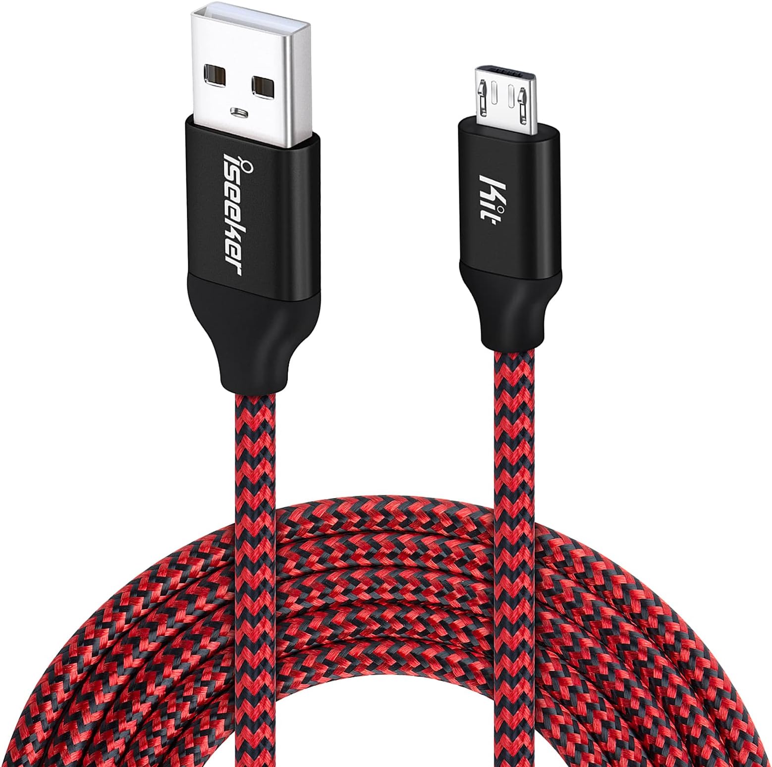 Amazon.com: iSeekerKit Android Charging Cable, 15ft PS4 Controller ...