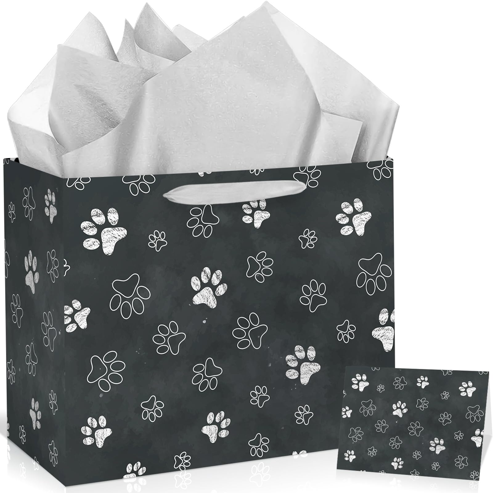 Amazon.com: Puppy Dog Paw Print Gift Bags Dog Gift Bags Paw Print Paper ...