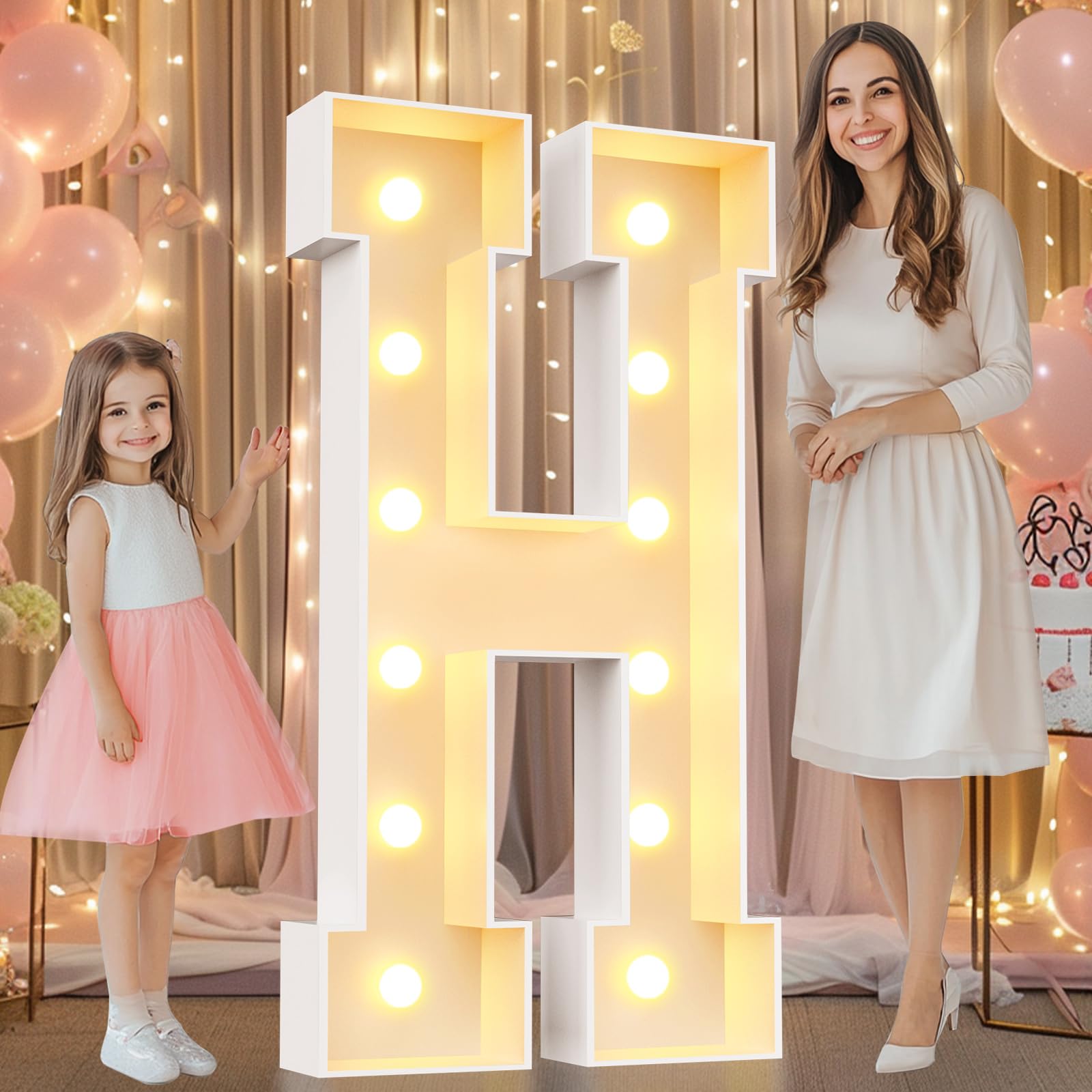 Snapklik.com : 4 FT Marquee Light Up Letters, Marquee Letter Lights 4 ...