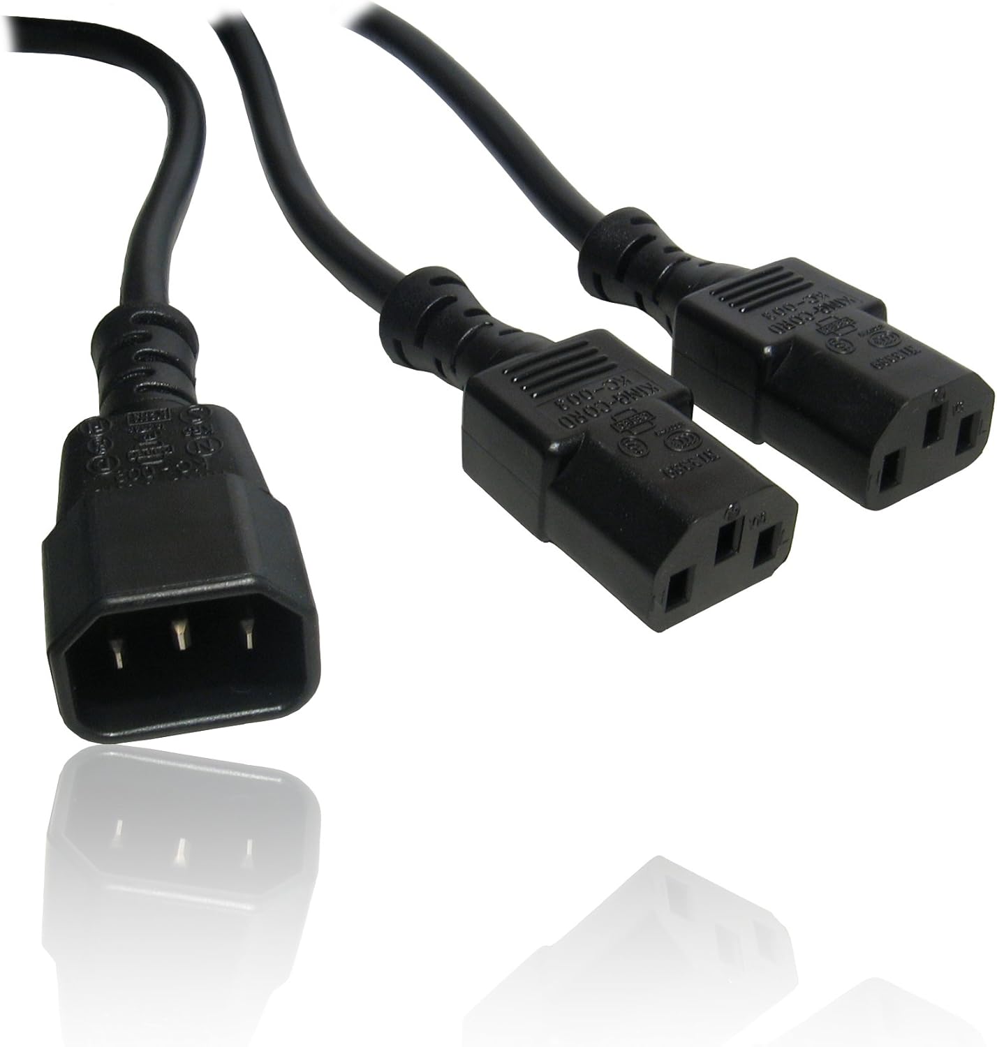 CDL Micro Y-Verteilerkabel, IEC C14-Stecker auf 2 x C13-Buchsen ...