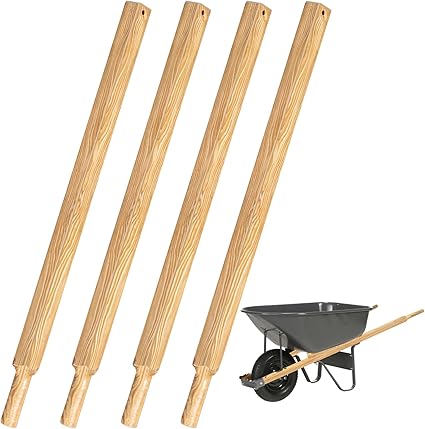 Amazon.com: Wheel Barrow Handles Wood Replacement Kit,2 Pairs (4 Pcs ...
