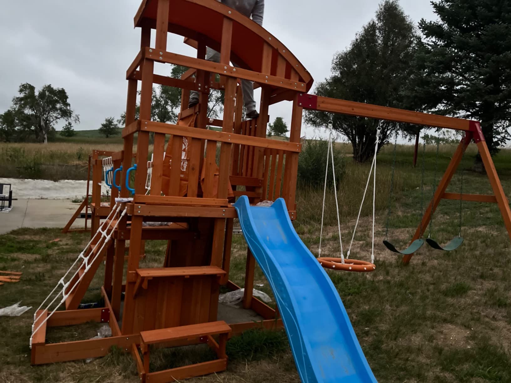 $87/mo - Finance Little Tikes Bobcat Ridge Wood Backyard Playset Climb ...