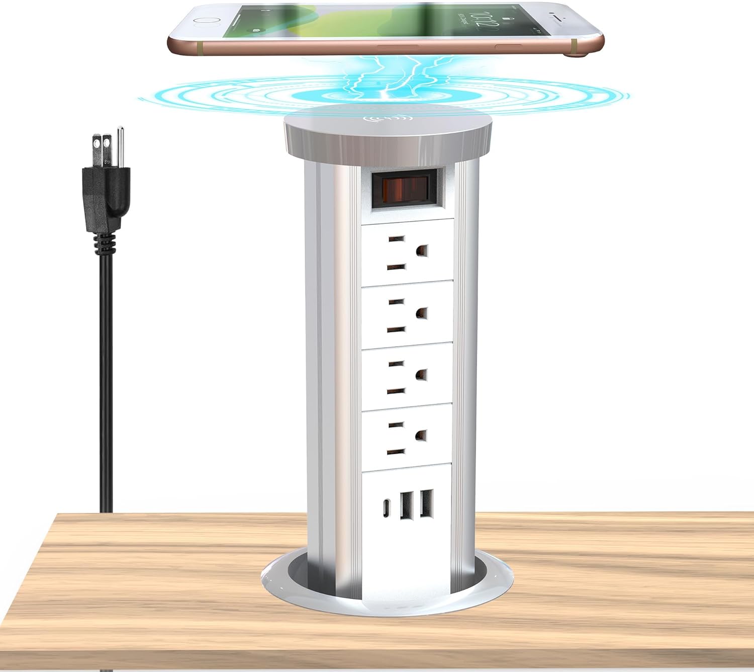 Amazon.com: Pop Up Outlet, Automatic Hidden Recessed Surge Protector ...