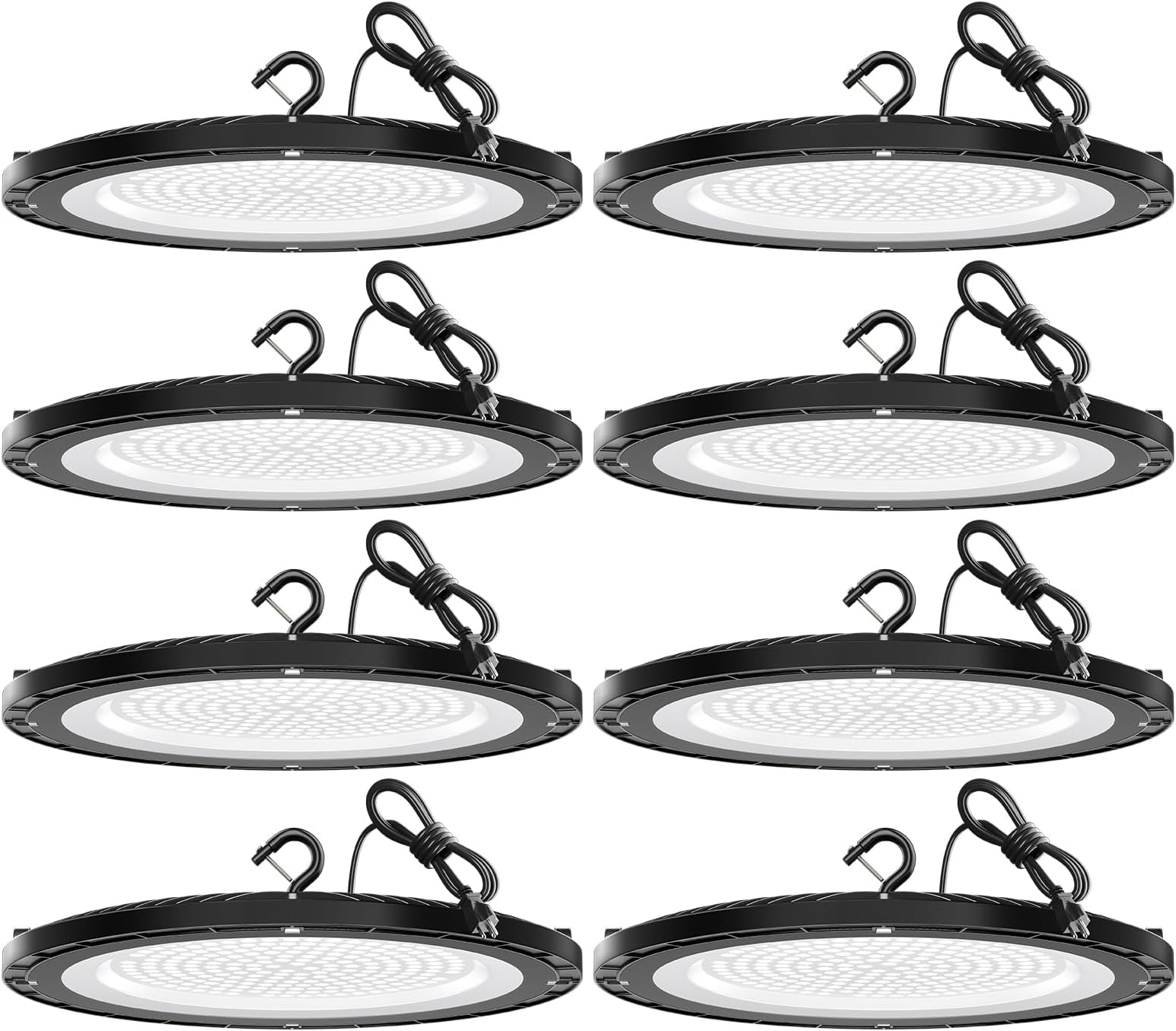 XYCN 6 Pack 200W UFO Led High Bay Light,IP66 Waterproof,120VAC,30500LM ...