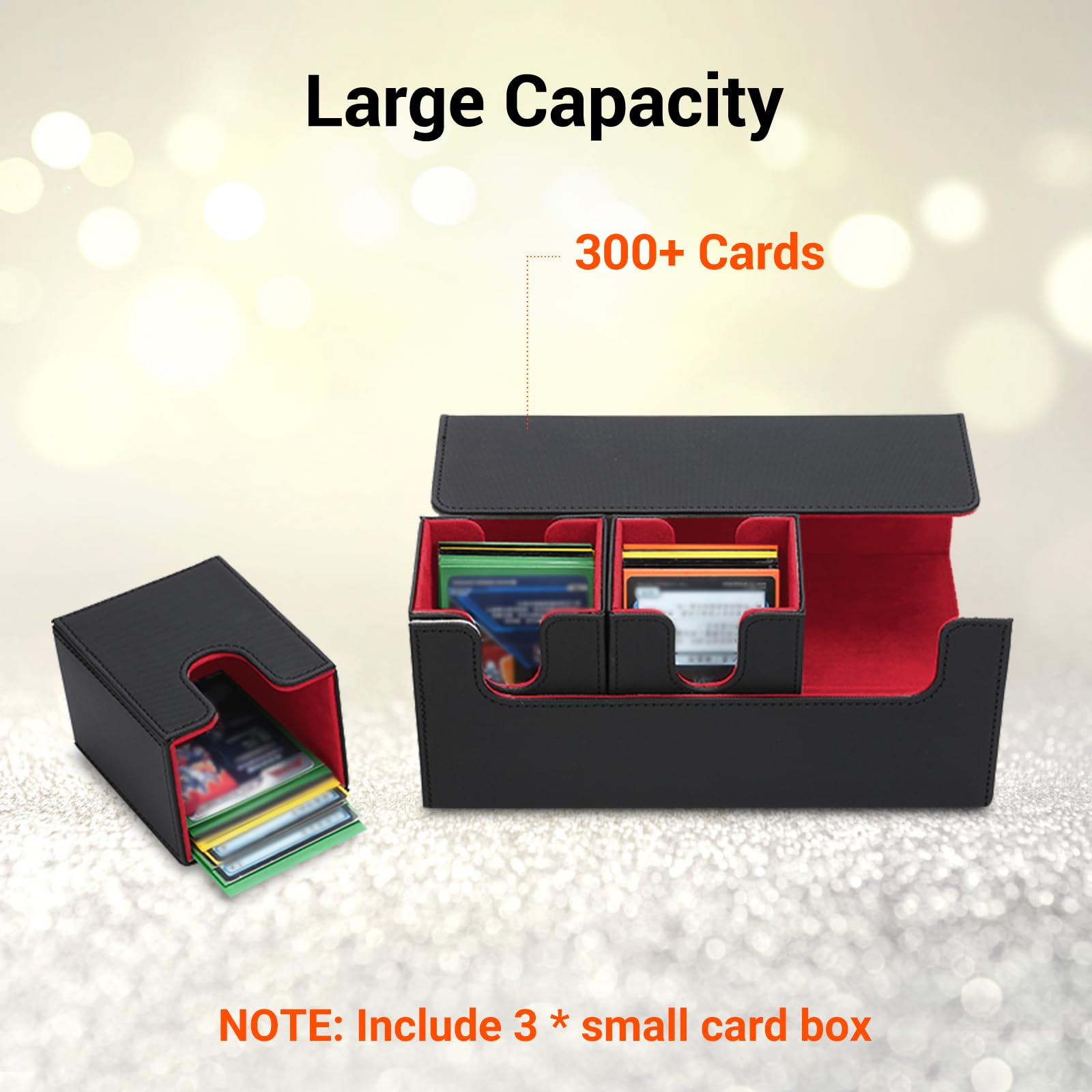 Snapklik.com : FOTEEMO Card Deck Box For MTG, 3 In 1 Commander Deck Box ...