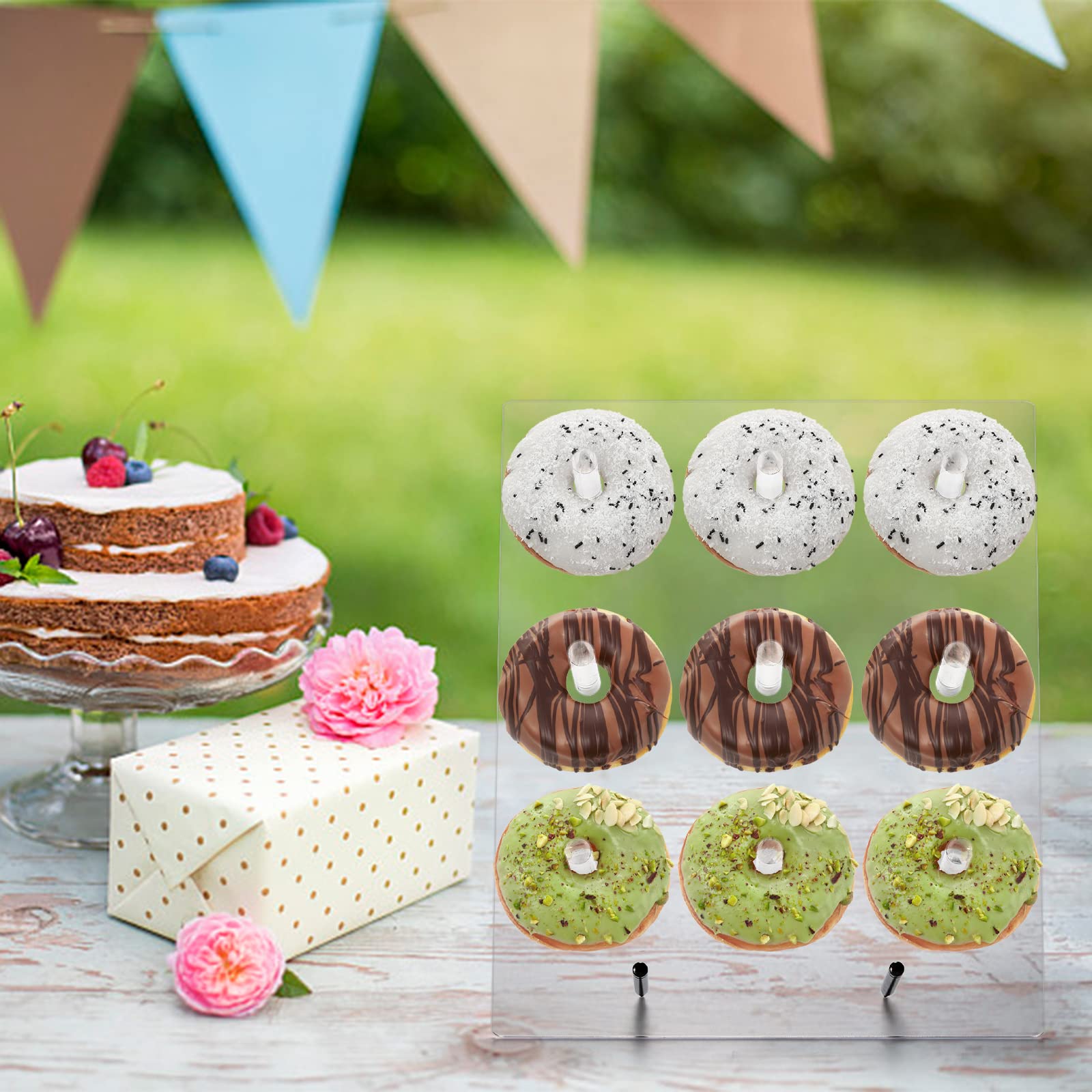 Snapklik.com : Yesland 2 Pack Upgraded Donut Wall Display Stand - Clear ...