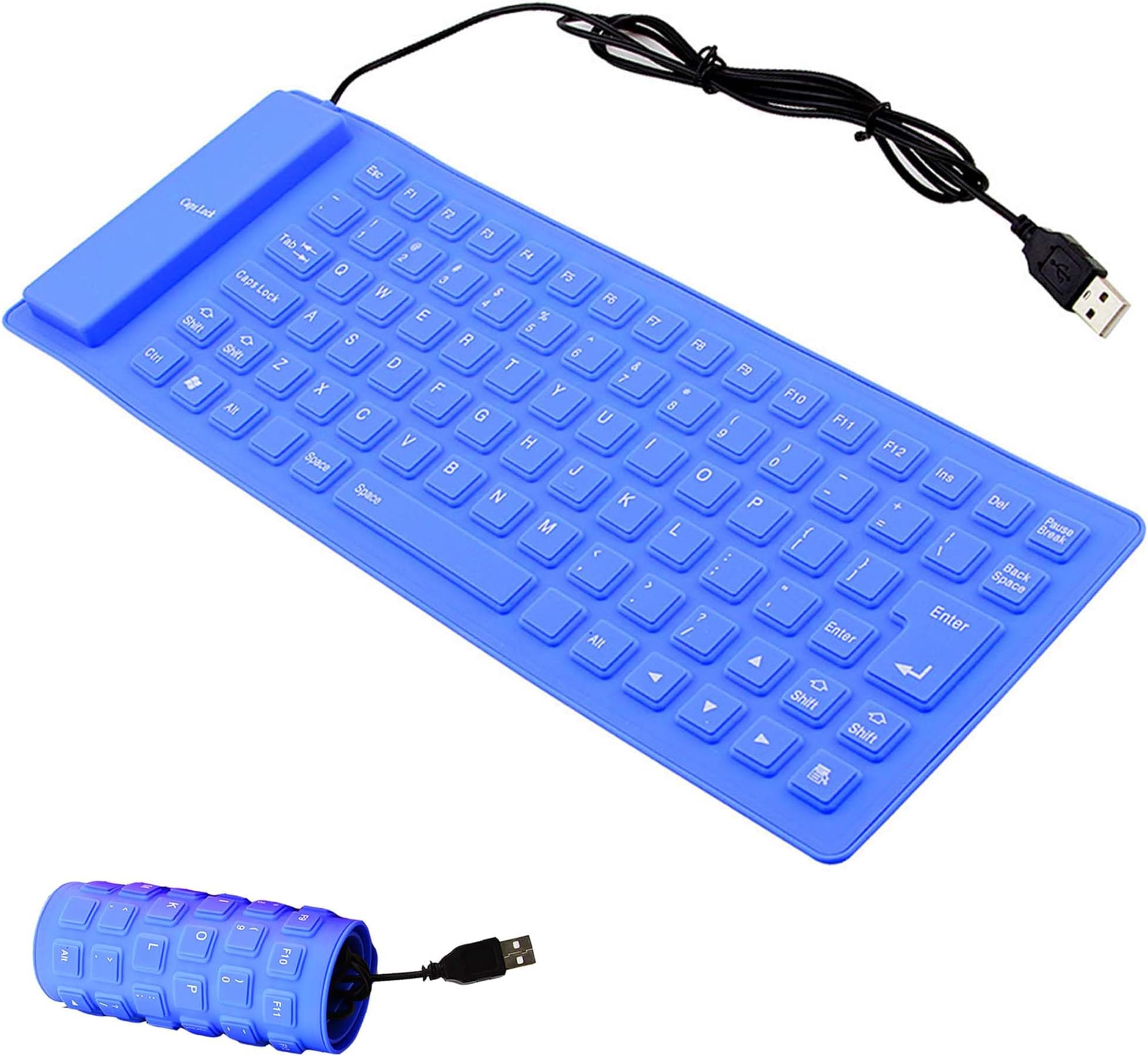 Amazon.com: sungwoo Foldable Silicone Keyboard USB Wired Standard ...