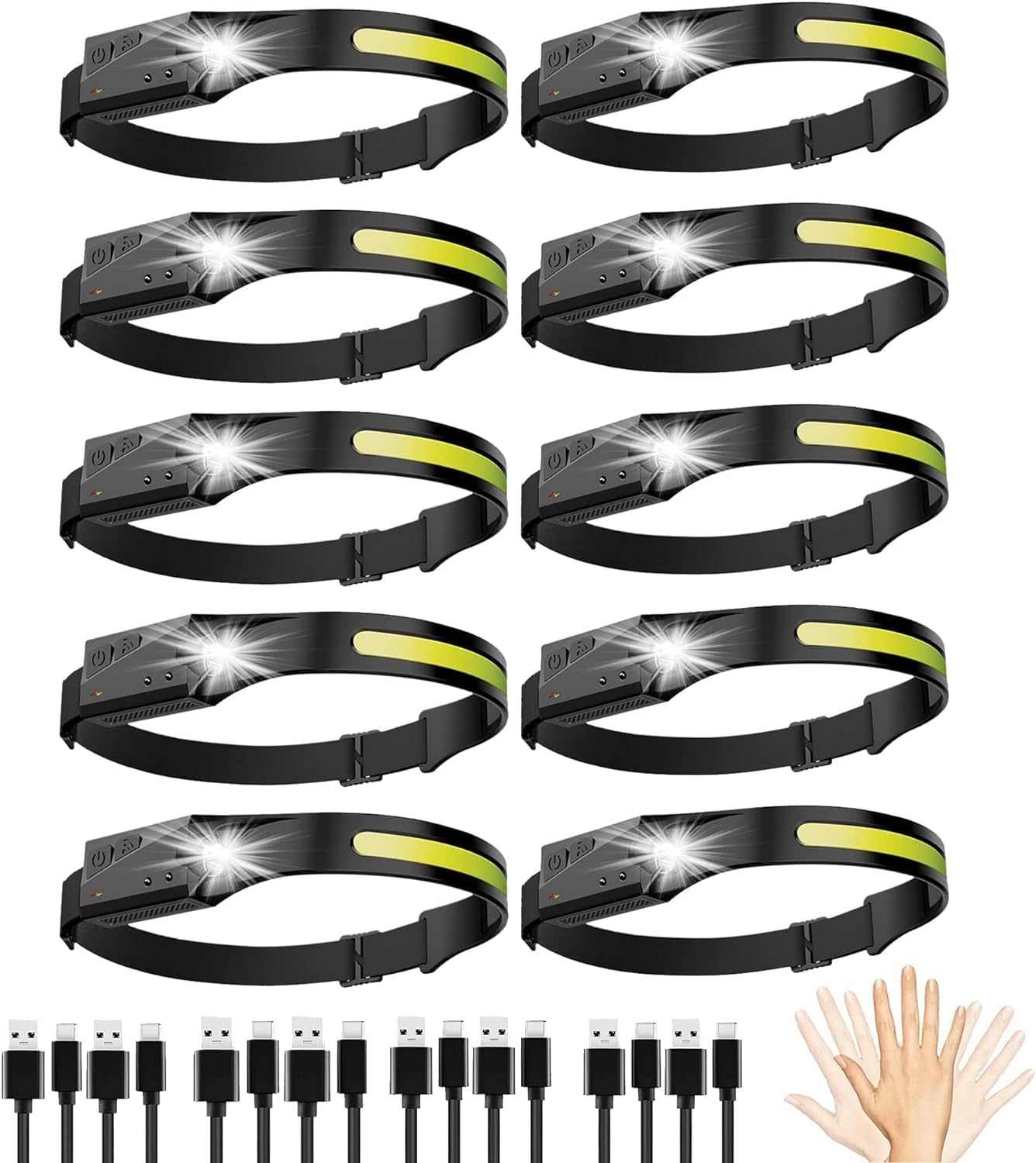 Amazon.com: FLUEFOWL 2024 New Headlamp Flashlight Rechargeable ...