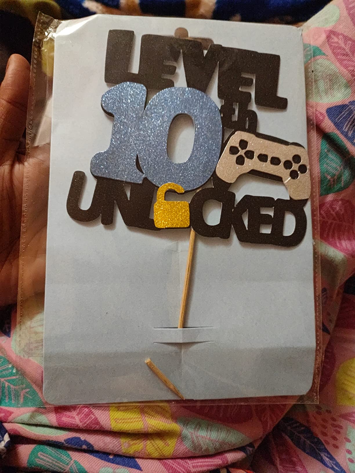 Festiko®Level 10 Unlocked Birthday Cake Topper - 10th boy Birthday ...