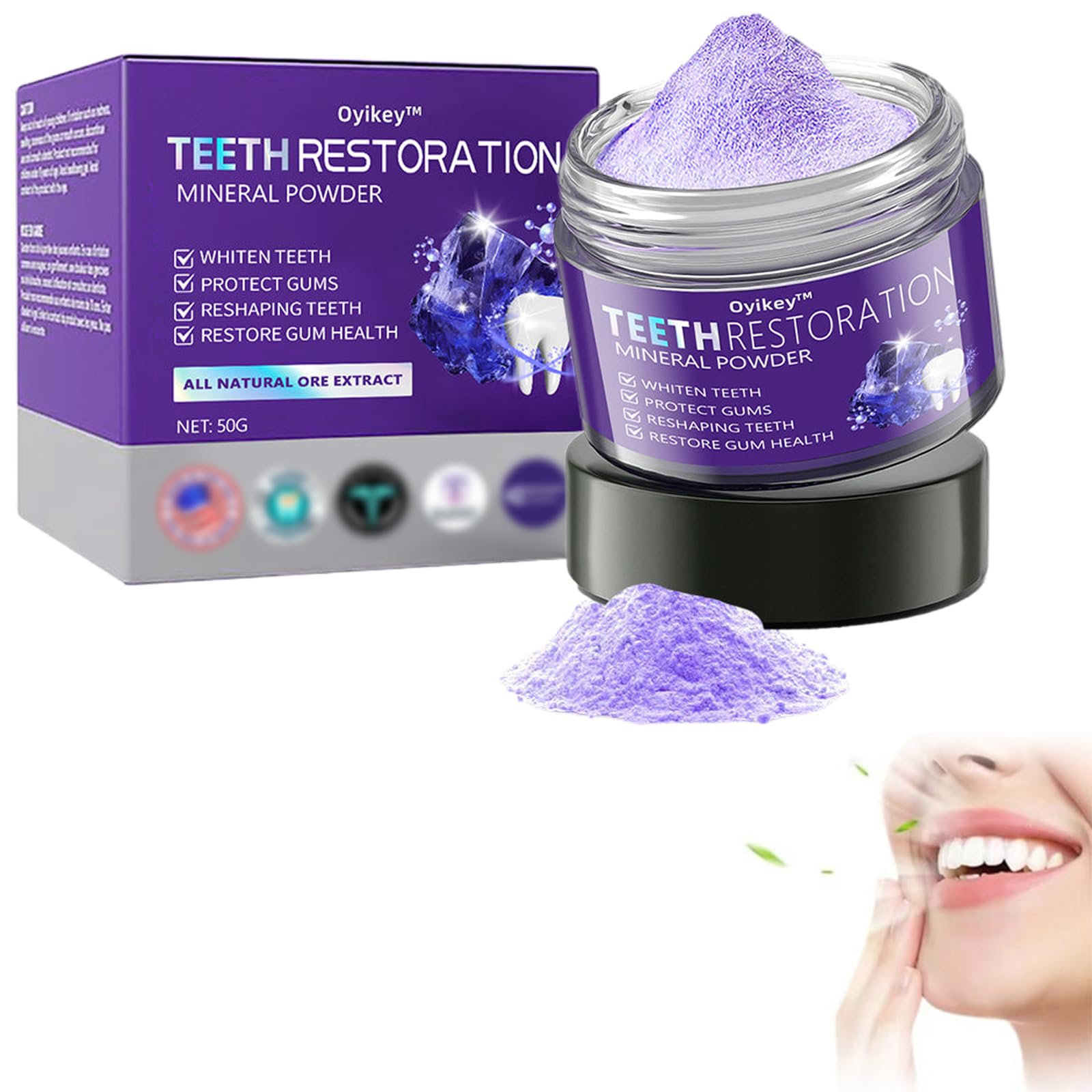 Amazon.com : Teeth Restoration Mineral Powder, Tooth Whitening Powder ...