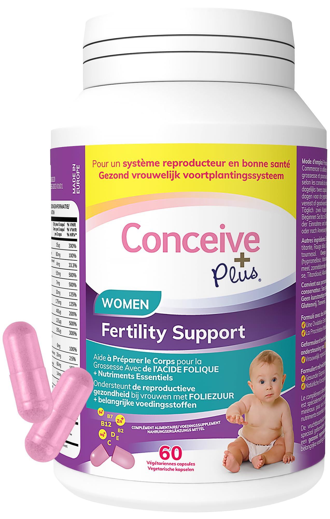 CONCEIVE PLUS Complément Fertilité pour Femmes - Équilibre Hormonal ...