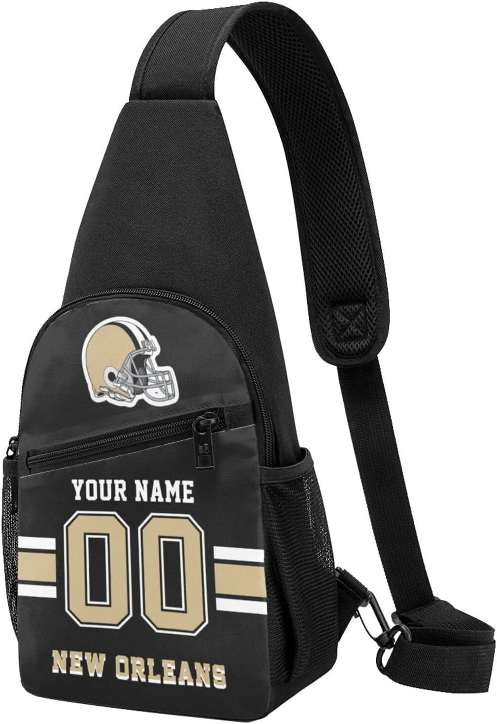 Amazon.com: Midkepf Custom New Orleans Sling Bag, Personalized ...