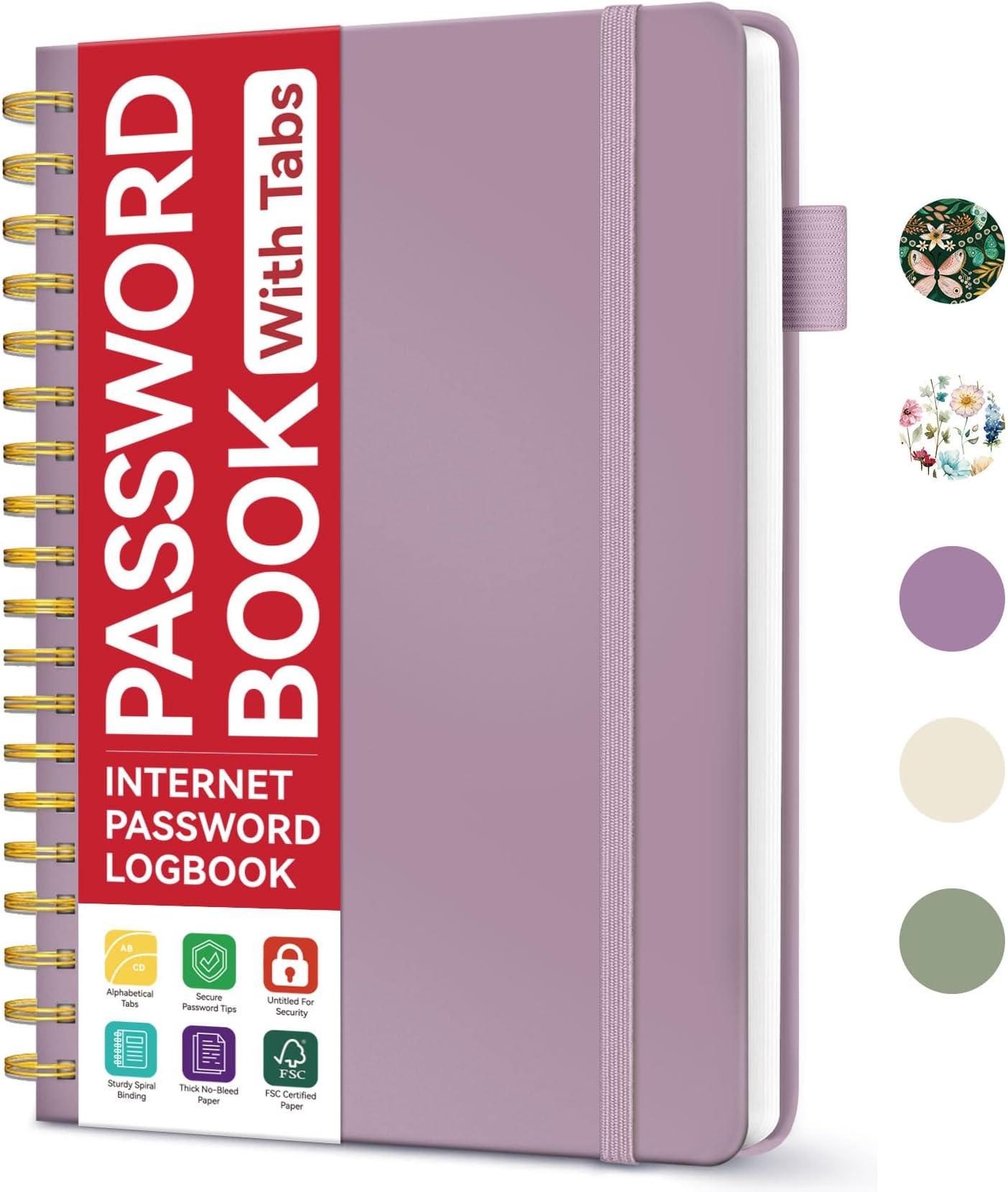 Amazon.com : Beautiful Password Book with Alphabetical Tabs - Perfect ...