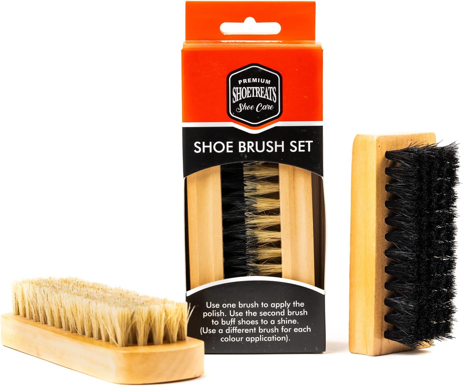 Elliott Wooden Handle Shoe and Boot Brush - Restore Clean and Polish 2 ...