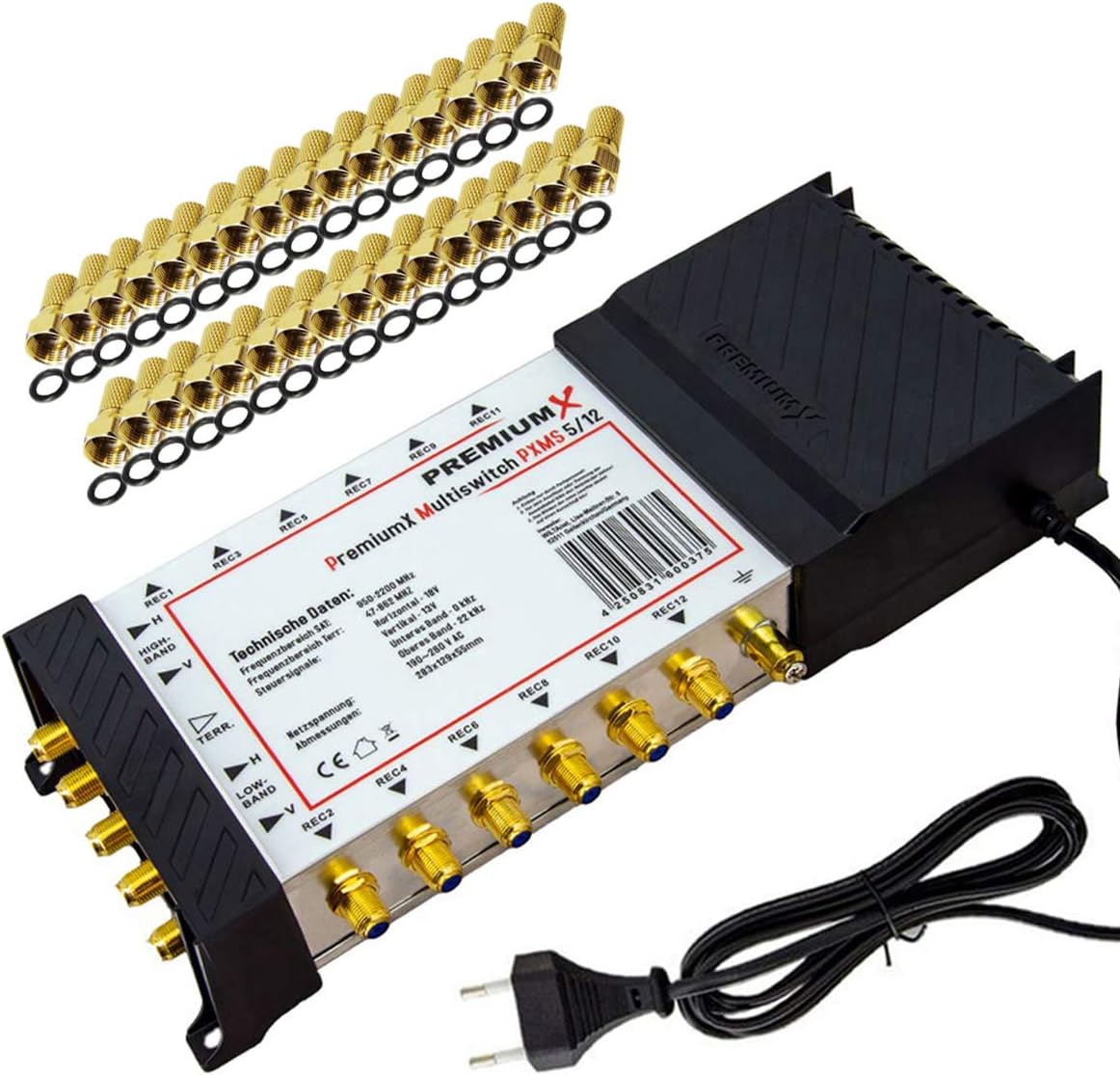 Premium X Multischalter Set 5/12 Multiswitch 32x F-Stecker ...