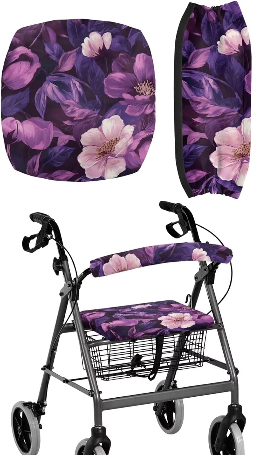 Amazon.com: LedBack Flower Walker Seat Cushion Purple Rollator Seat ...
