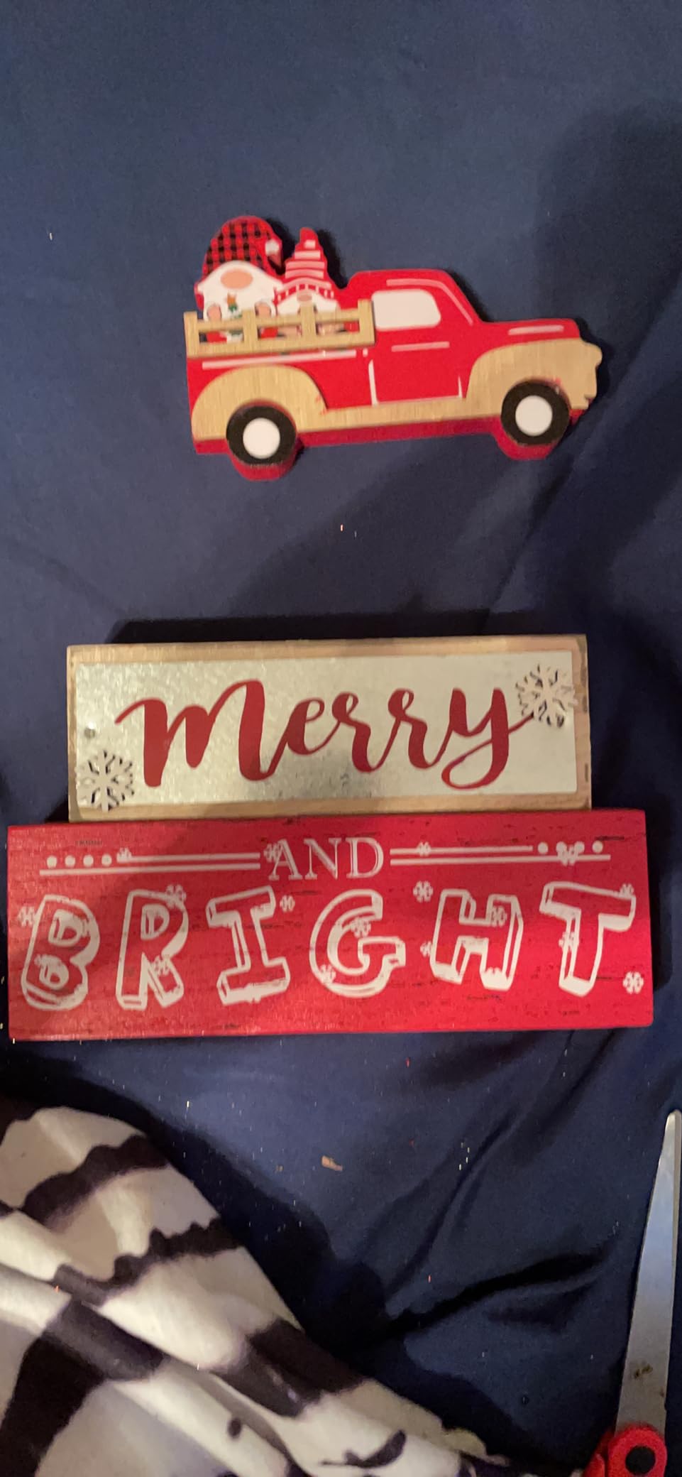 Amazon.com: DECSPAS Christmas Decorations Indoor, Wood Gnome Block Sign ...